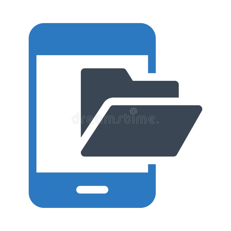 Mobile Folder Vector Glyph Color Icon Stock Illustration - Illustration ...