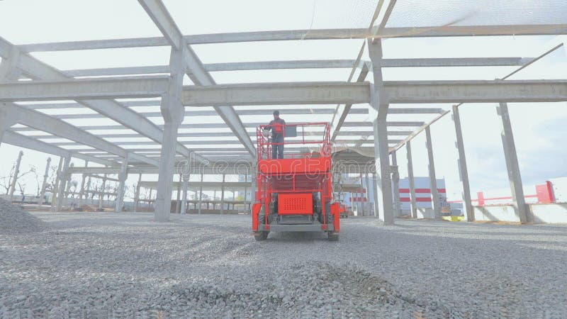 Mobile Lifting Platform at the Construction Site. Professional ...