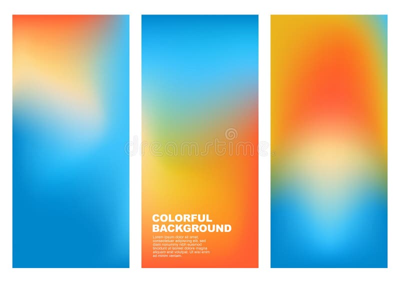 Mobile Format Gradient Mesh Background Summer Colours Stock Vector ...