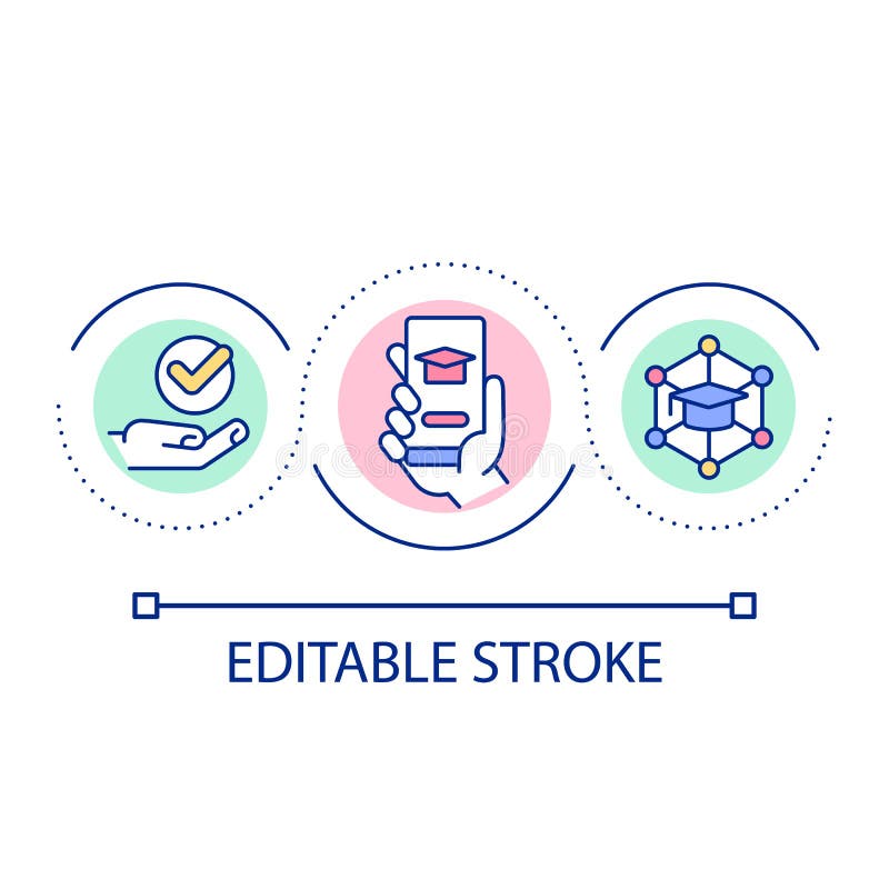 Mobile Friendly Elearning Platform Loop Concept Icon Stock Illustration ... Mobile Friendly Elearning Platform Loop Concept Icon Stock Illustration ...