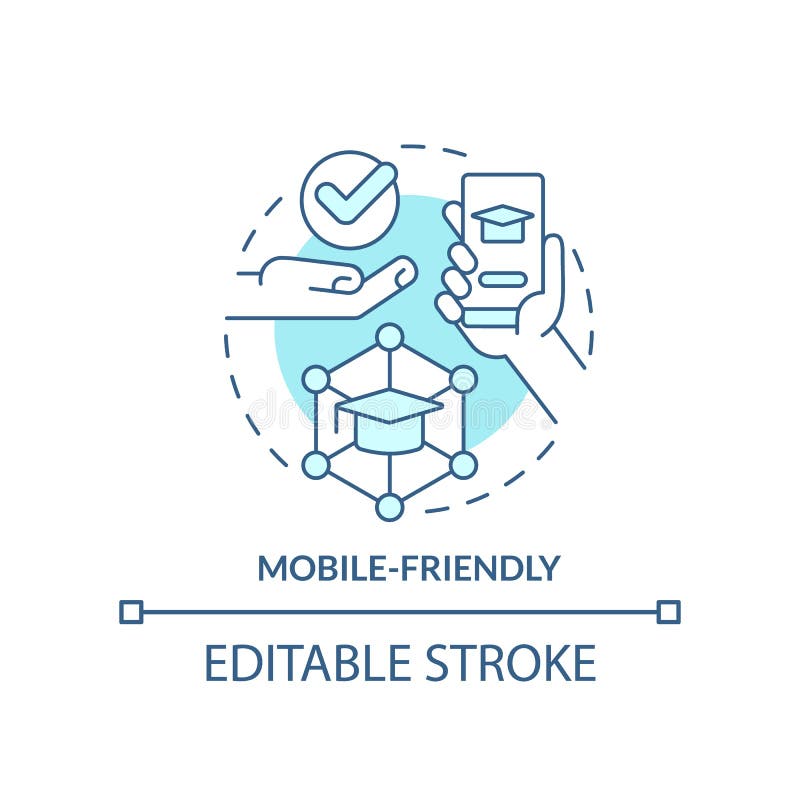 Mobile-friendly Turquoise Concept Icon Stock Vector - Illustration of ...