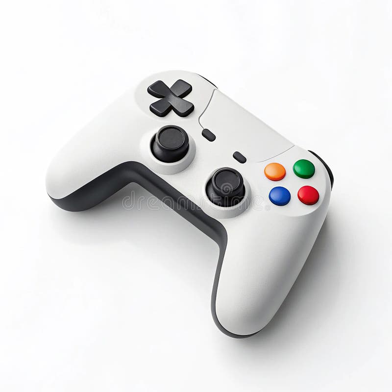 Mobile Game Controller on White Background Stock Illustration ...