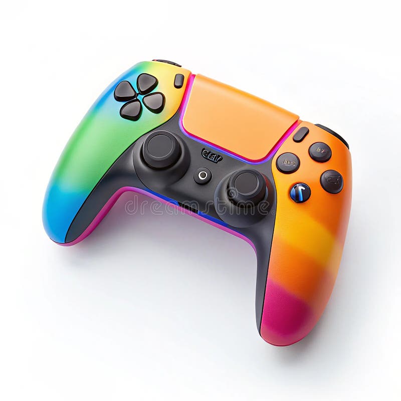 Mobile Game Controller on White Background Stock Illustration ...