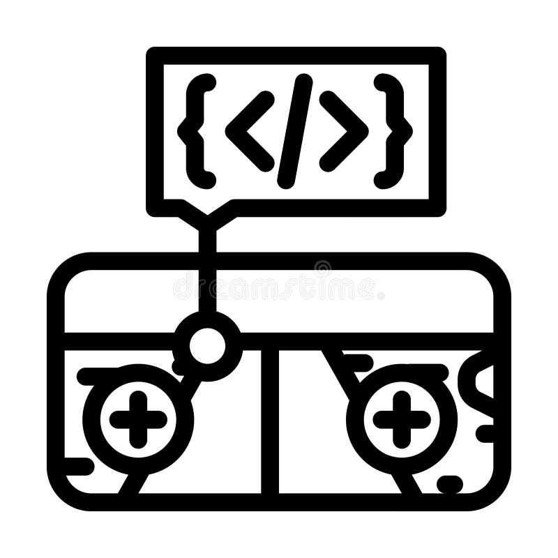 Mobile Game Development Line Icon Vector Illustration Stock Vector ...