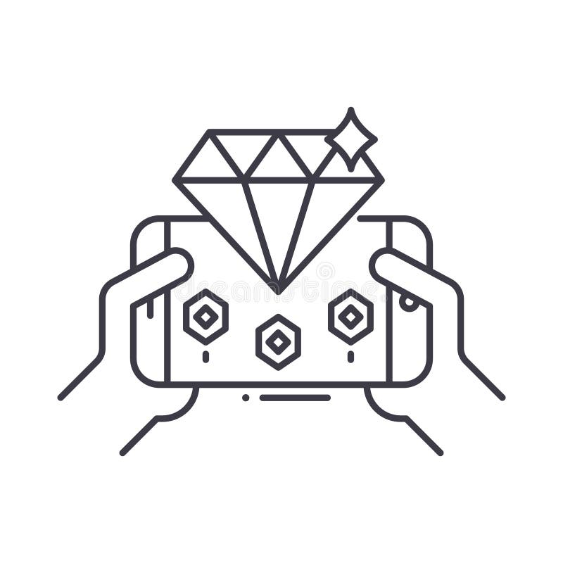 Game Console Symbol Icon, Black Vector Sign with Editable Strokes ...