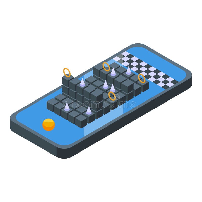 Mobile Gameplay Icon Isometric Vector. Game Machine Stock Vector ...