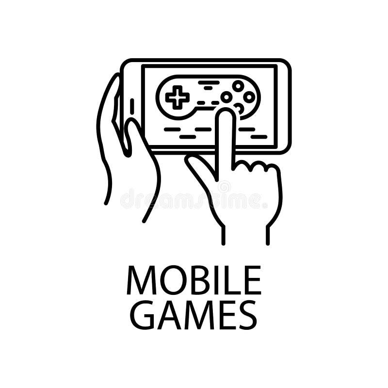 Mobile Games Outline Icon. Element of Gaming Outline Icon for Mobile ...