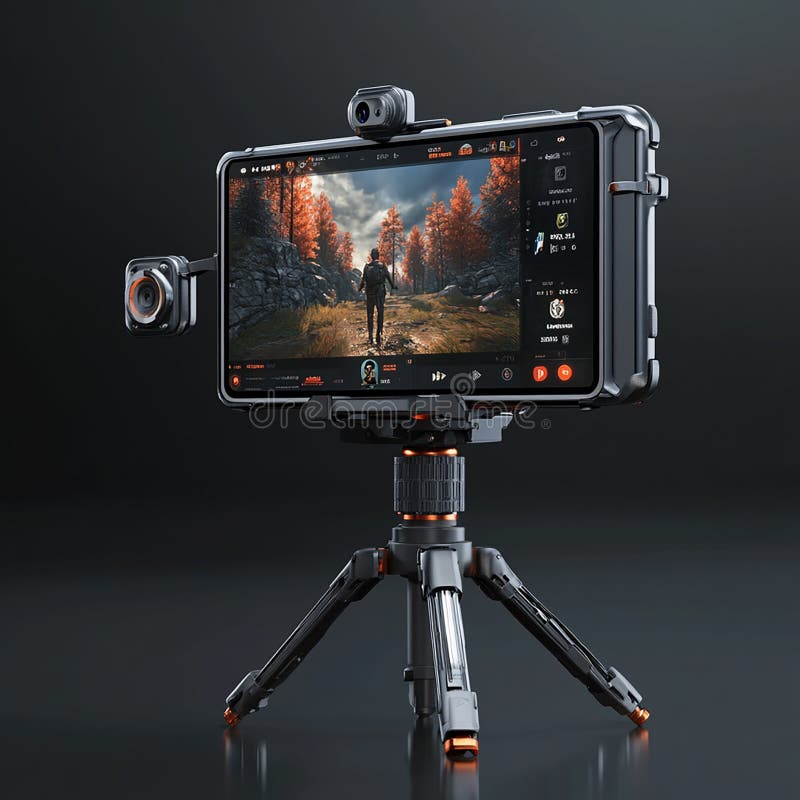 A Mobile Gaming Setup with a Phone Mounted on a Controller, Ready for ...