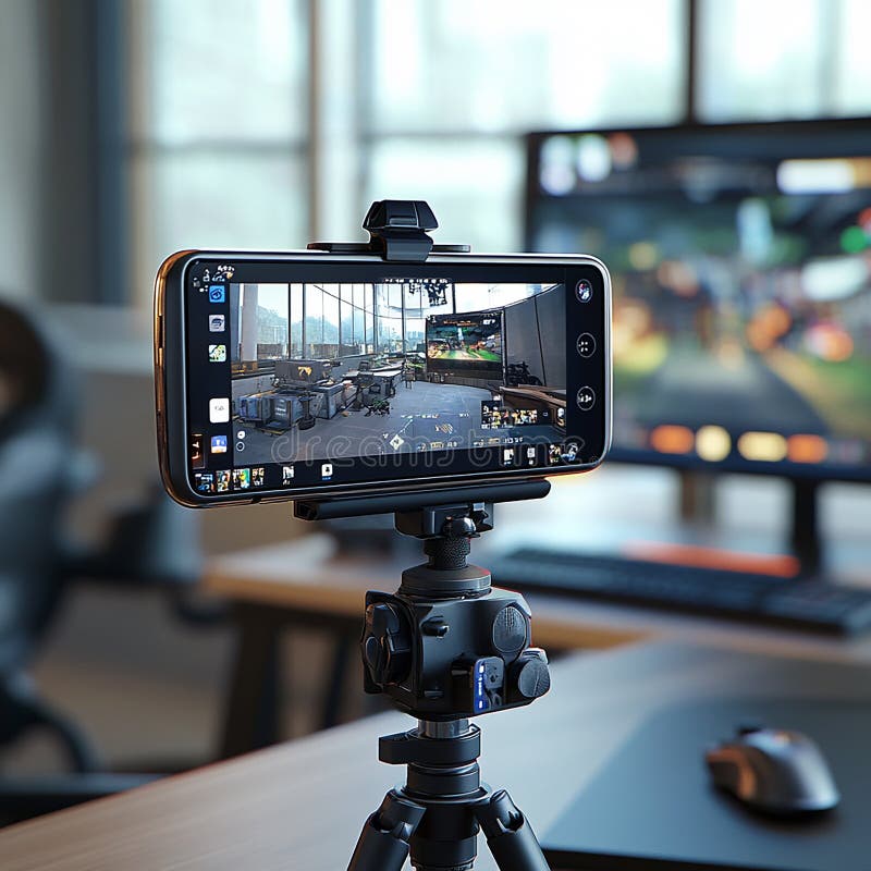 A Mobile Gaming Setup with a Phone Mounted on a Controller, Ready for ...