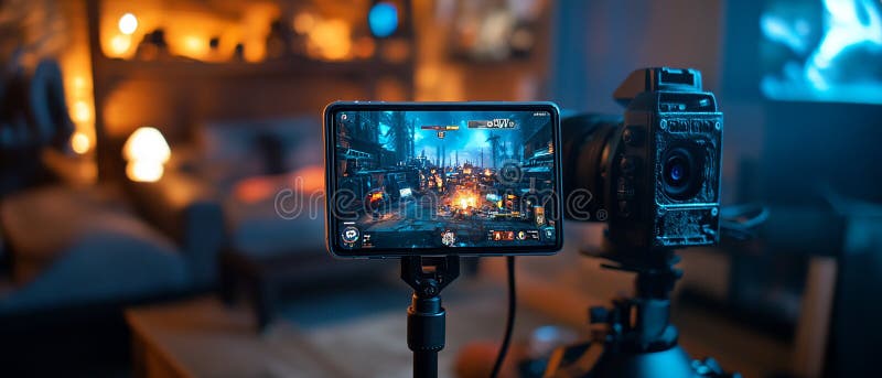 A Mobile Gaming Setup with a Phone Mounted on a Controller, Ready for ...