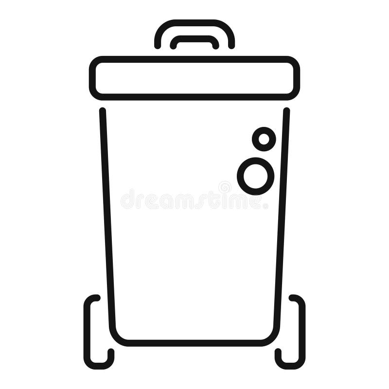 Mobile Garbage Bin Icon Representing Waste Management Stock ...