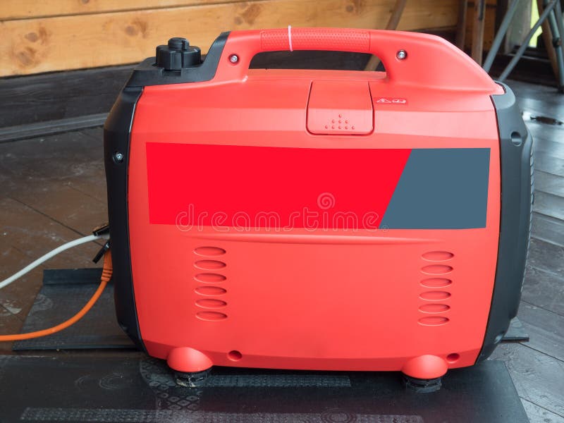 Mobile Gasoline Generator stock image. Image of voltage - 76256275