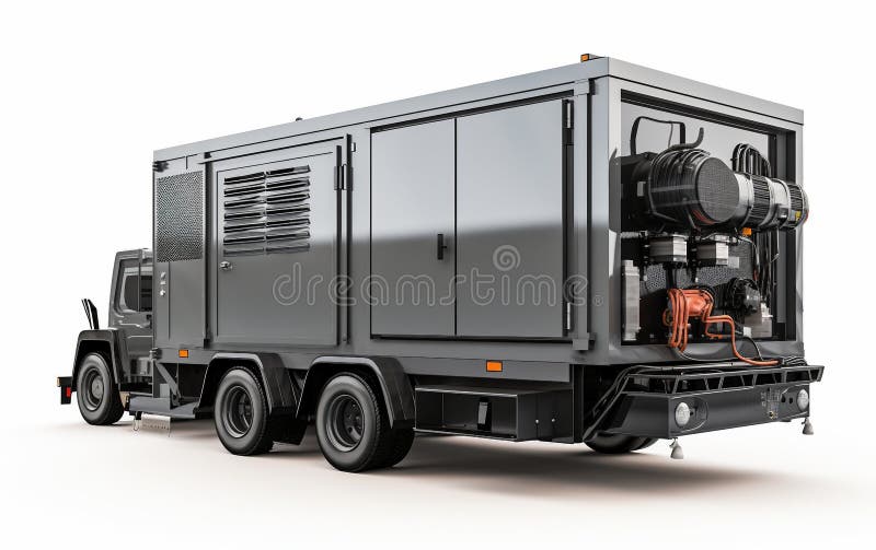 Mobile generator. stock vector. Illustration of equipment - 92314290