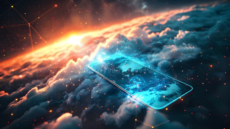 Mobile Global Internet Communications. World Wide Web on Phone Via ...