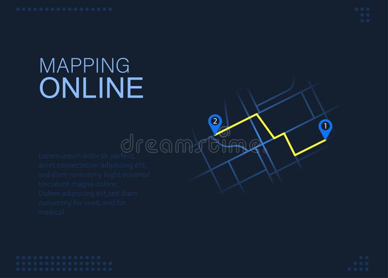 Mobile Gps Navigation Map with Pointer on Screen Smartphone. Tracking ...