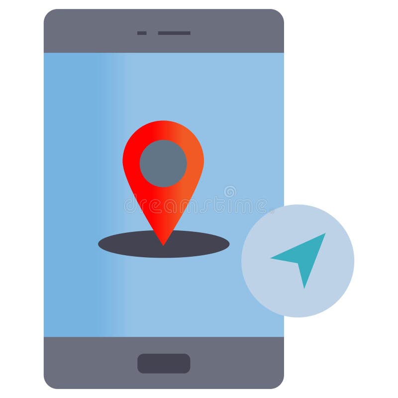 Mobile Gps Which Can Easily Edit or Modify Stock Vector - Illustration ...