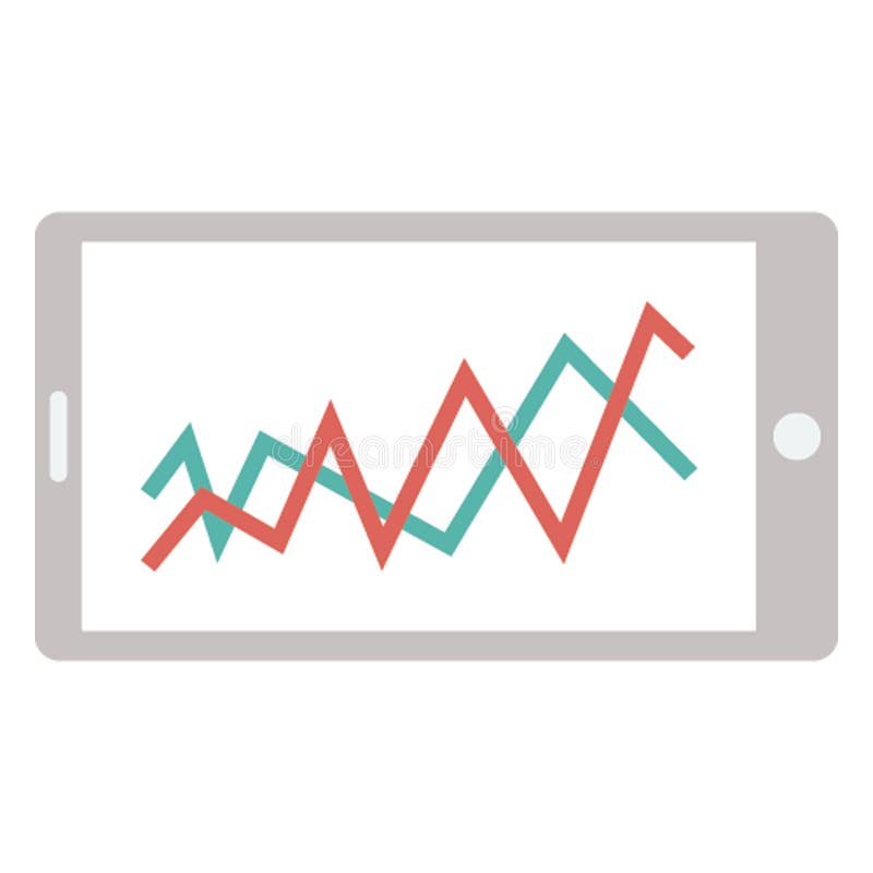 Mobile Graph Color Vector Icon Which Can Easily Modify or Edit Stock ...