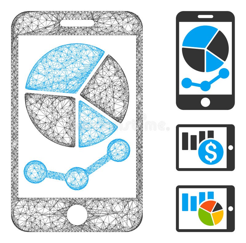 Mobile Graphs Polygonal Web Vector Mesh Illustration Stock Vector ...