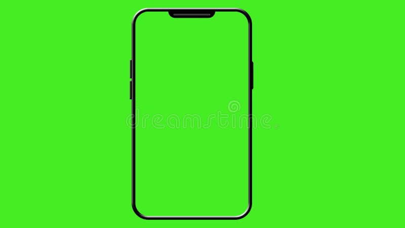 Mobile with Green Screen, Chroma Key Effect Stock Illustration ...