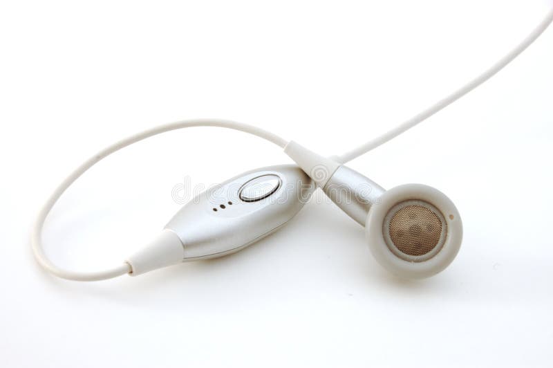 Mobile handfree set stock image. Image of headset, silver - 646603