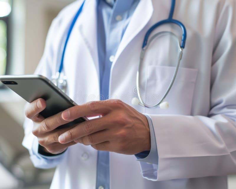 Mobile Health Apps Powered by AI Stock Illustration - Illustration of ...