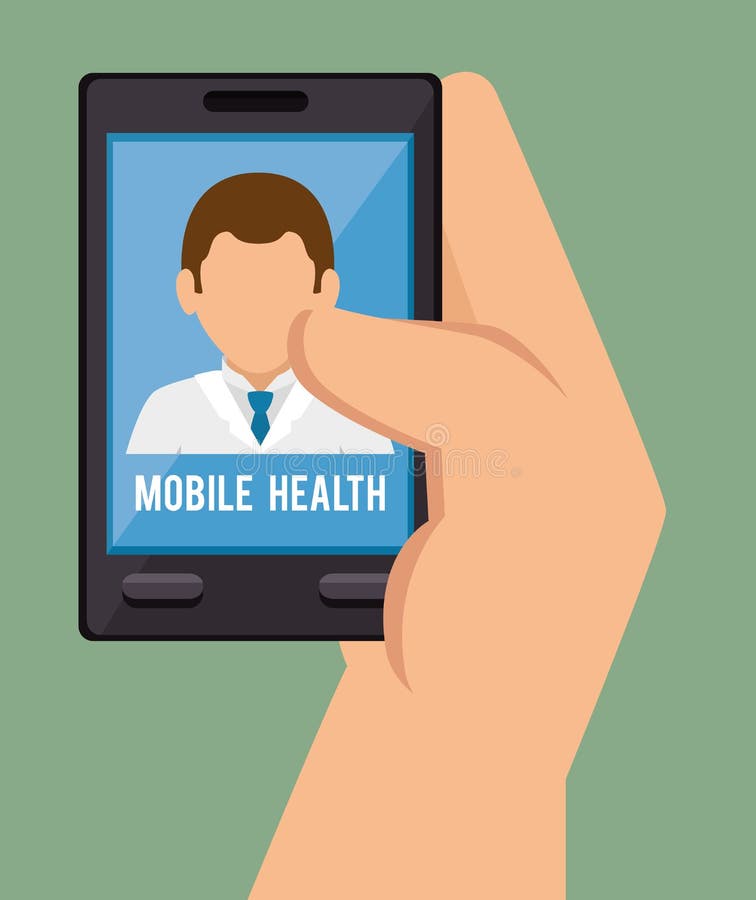 Mobile health design stock illustration. Illustration of icon - 66898697