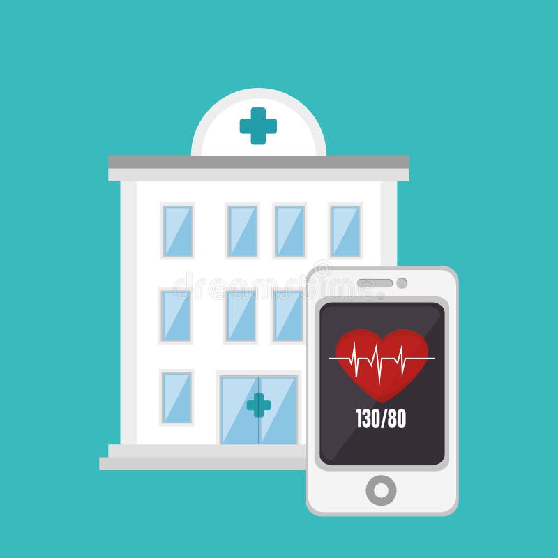 Mobile Health Technology Icon Stock Illustration - Illustration of ...