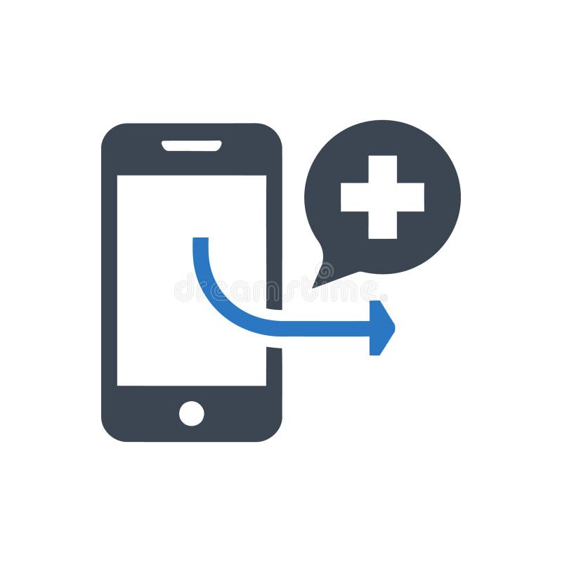 Mobile Healthcare Assistance Icon Stock Vector - Illustration of phone ...