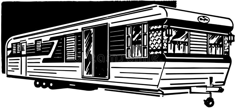 Mobile Home 3 stock vector. Illustration of forties, parks - 42096181