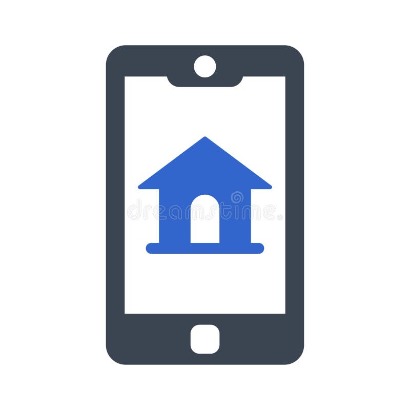 Mobile Home page icon stock vector. Illustration of vector - 212679518