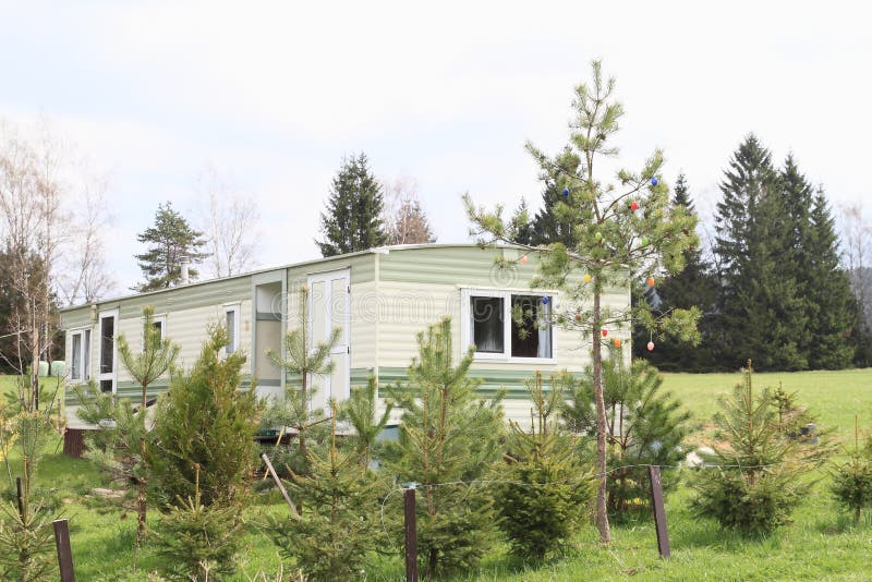 Mobile house stock image. Image of house, holidays, pine - 94163493