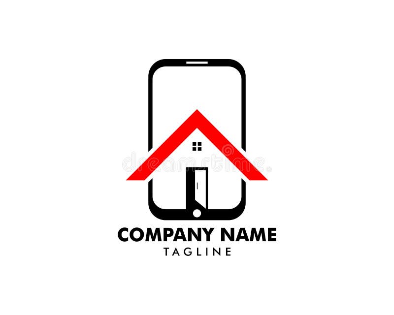 Mobile House Logo Template Design Vector Stock Vector - Illustration of ...
