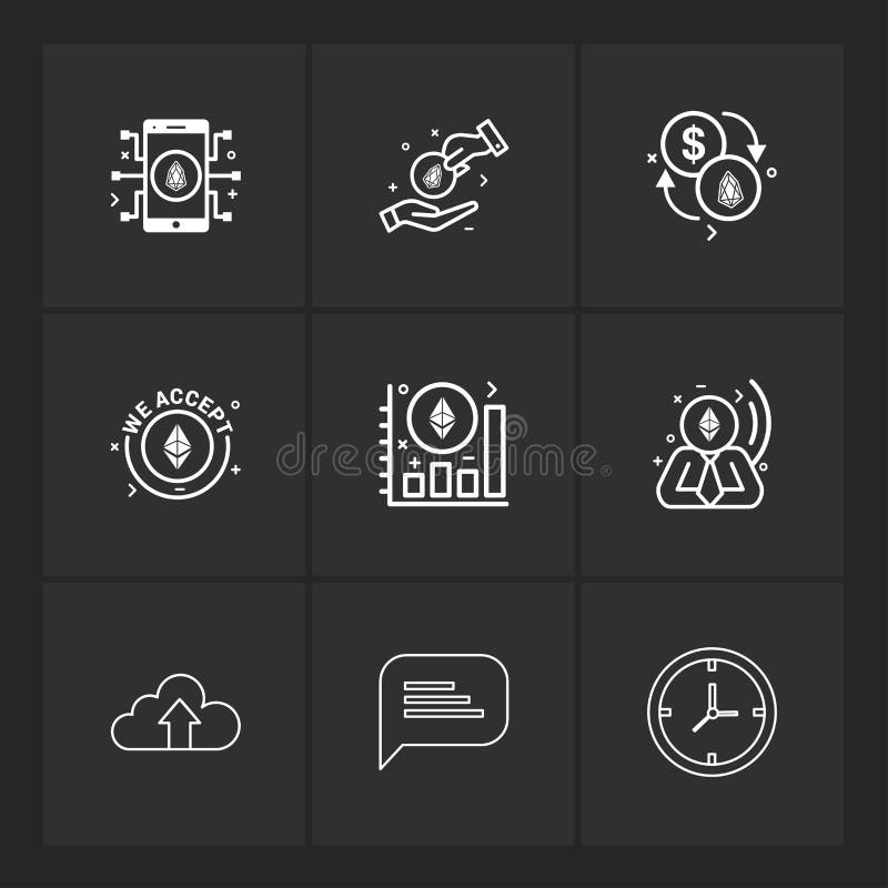 Mobile , Ic, Crypto Currency , Upload , Cloud, Message , Clock Stock ...