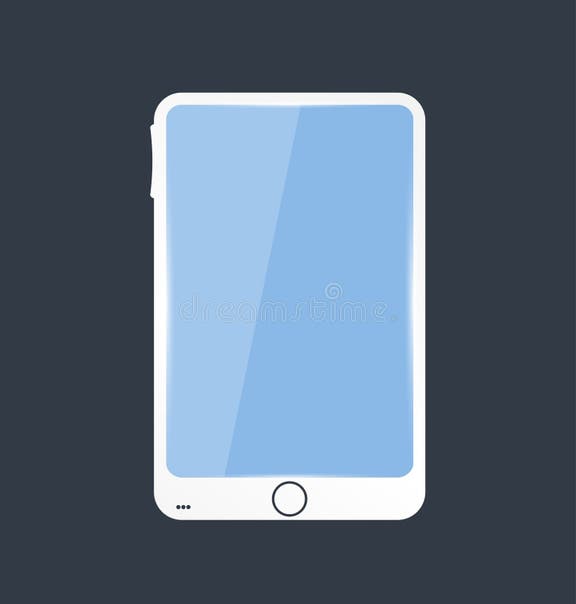 Mobile Icon and Glossy. Blue Screen Stock Illustration - Illustration ...