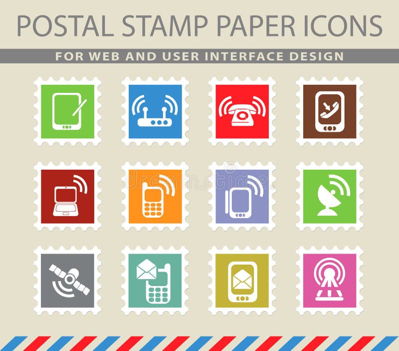 Mobile icon set stock illustration. Illustration of illustrations ...