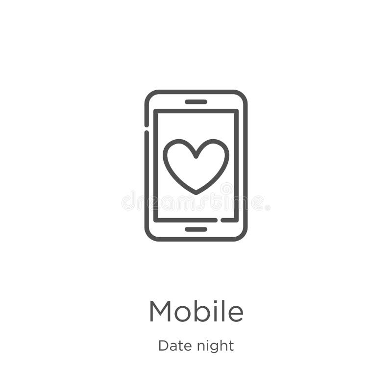 Mobile App Icon Vector From Programming And Coding Collection Thin Line Mobile App Outline Icon