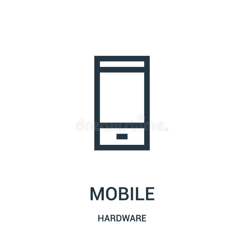 Mobile App Icon Vector From Programming And Coding Collection Thin Line Mobile App Outline Icon