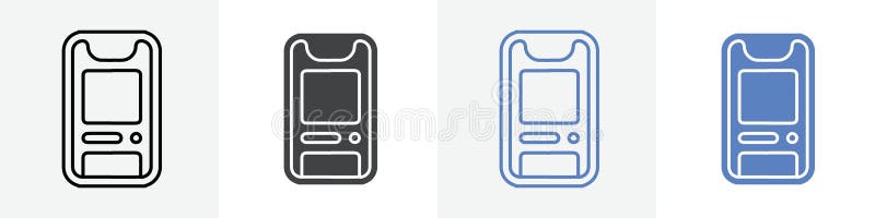 Mobile Icon Vector Set Use for Web Stock Vector - Illustration of ...