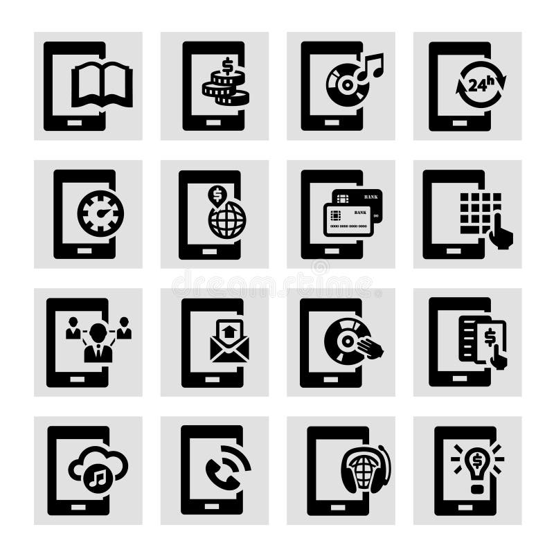 Mobile icons stock vector. Illustration of marketing - 34320206