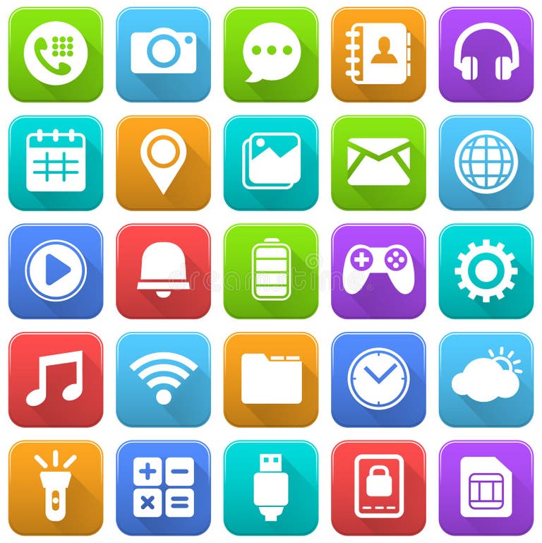 Application Icons Mobile Stock Illustrations – 212,325 Application ...