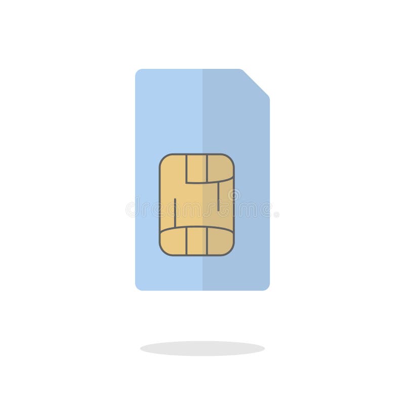 Mobile Id Sim Card Key Concept. Flat Icon Design Stock Vector ...