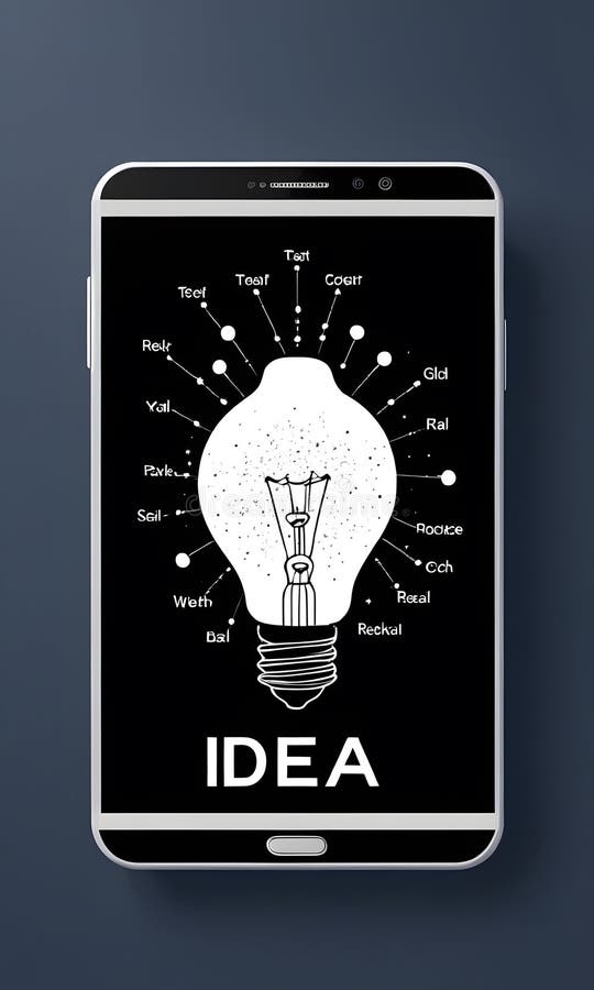 Mobile Idea Concept Display Stock Image - Image of creativity ...