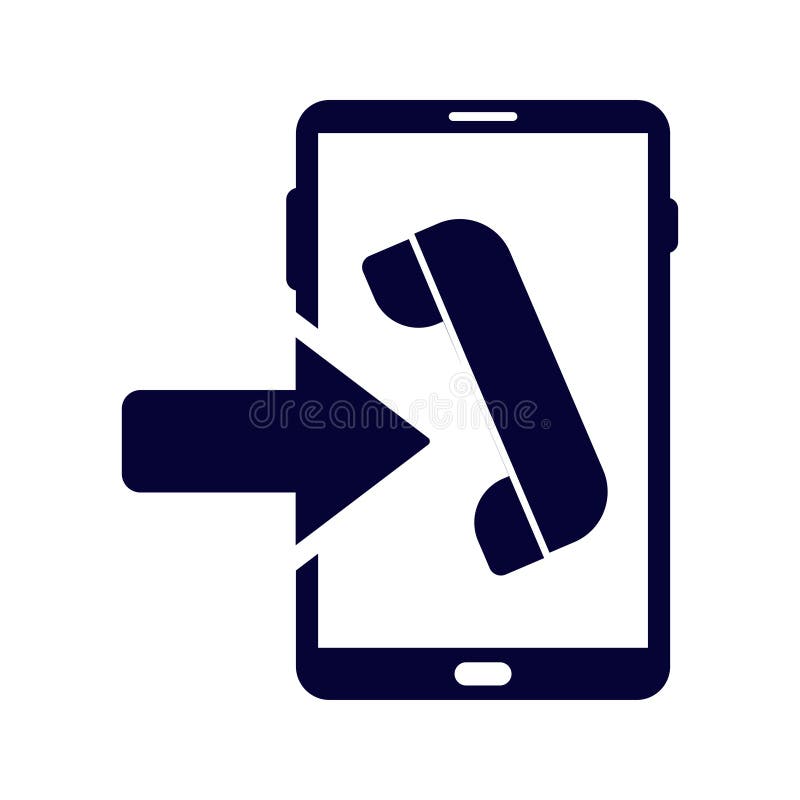 Mobile incoming call icon stock vector. Illustration of screen - 257331765