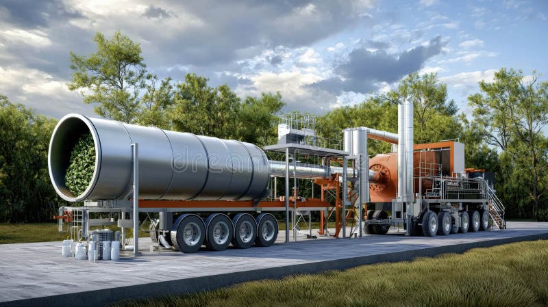 Mobile Industrial Machinery Designed for Material Processing Generative ...