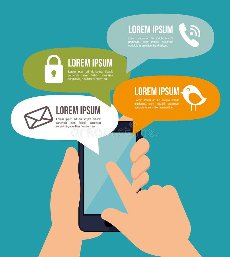 Modern Design Creative Infographic with Mobile Phone. Stock Vector ...