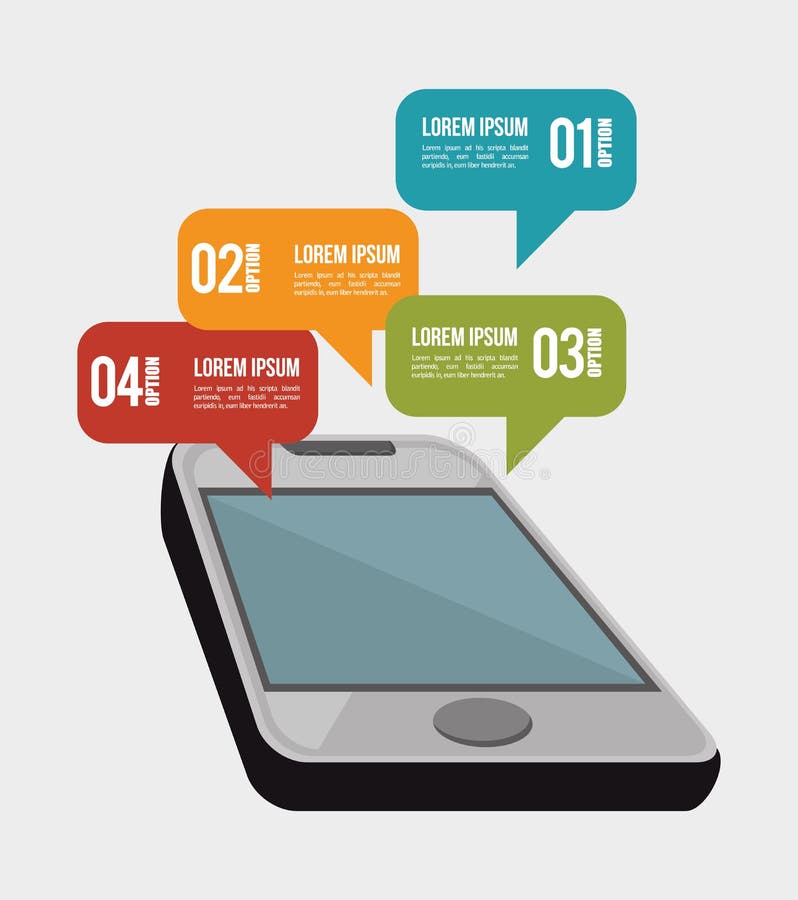 Mobile infographic design stock illustration. Illustration of ...