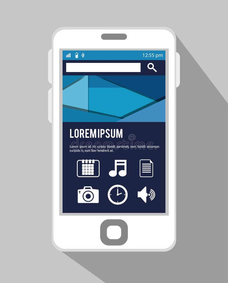 Mobile infographic design stock illustration. Illustration of mobile ...