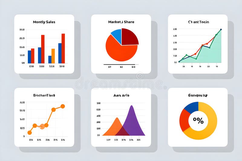 Mobile Infographic. Set of Graphs and Chats. Stock Illustration ...