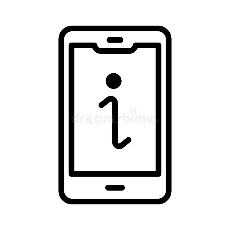 Mobile Information icon stock vector. Illustration of mobile - 225662253