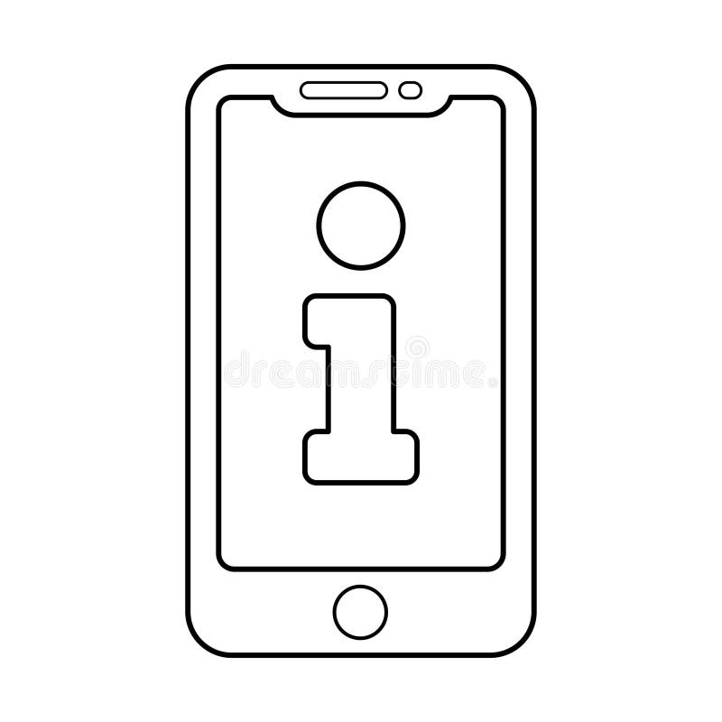 Mobile Information Icon Line Vector Graphics Stock Vector ...